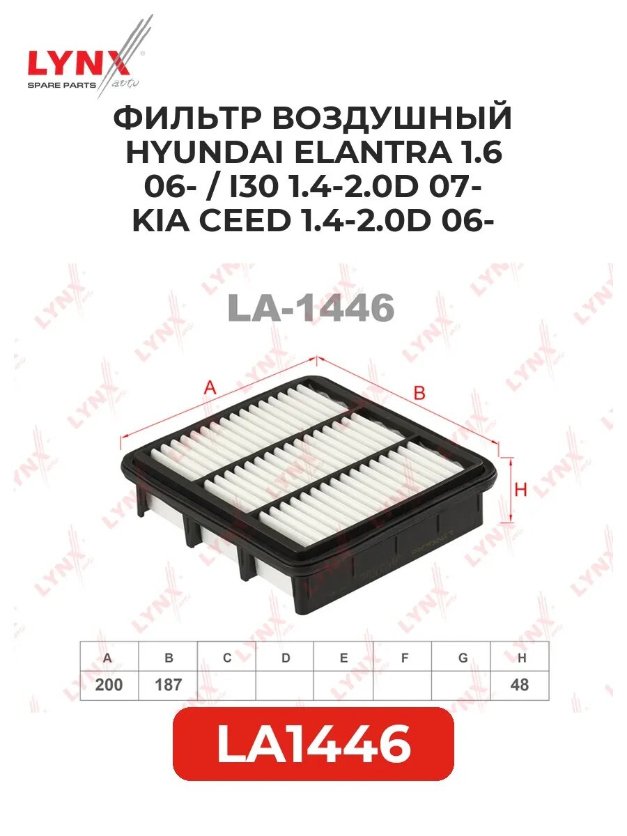 Фильтр воздуш. HYUNDAI Elantra 1.6 06- / i30 1.4-2.0D 07-.