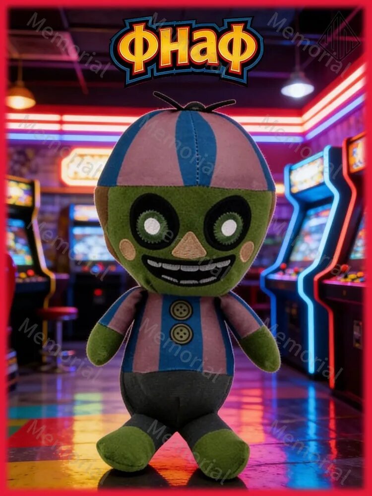 Пять ночей У Фредди FNAF мягкая игрушка Плюшевая кукла BB Зеленая 20-30 см