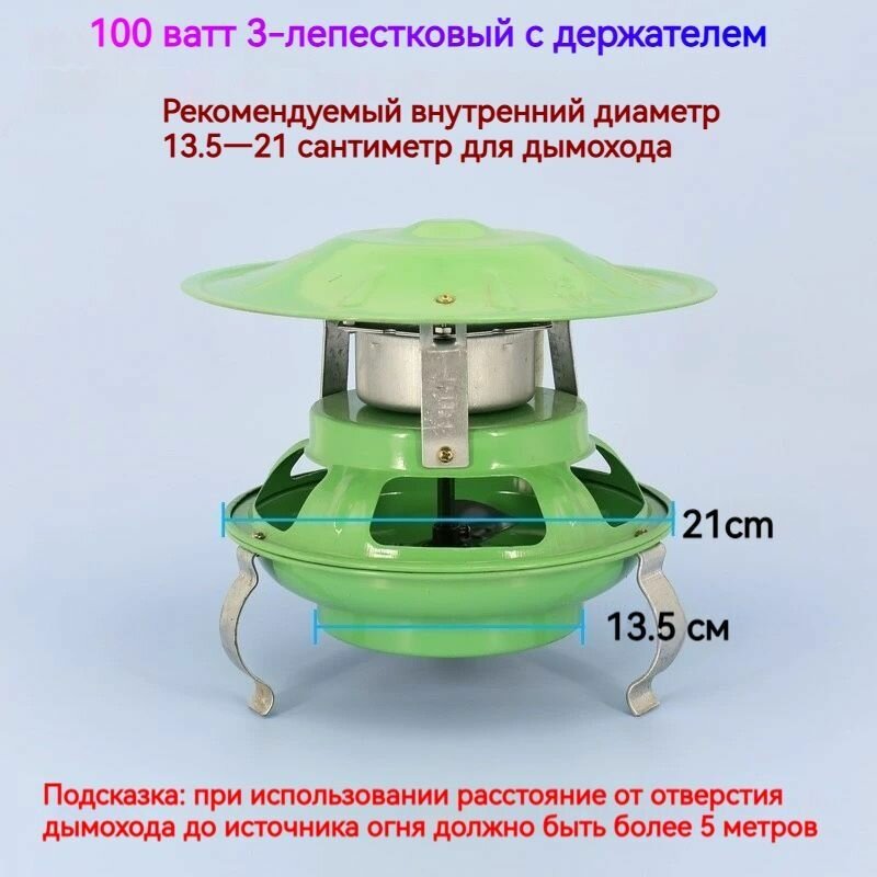 Дымосос для дымохода и камина, Автоматический удалитель дыма, Тягодутьевая машина, Усилитель тяги, Для печи, бани, гаража