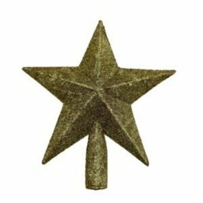 Наконечник для елки Зимнее волшебство звезда, размер 19 см цвет золотой