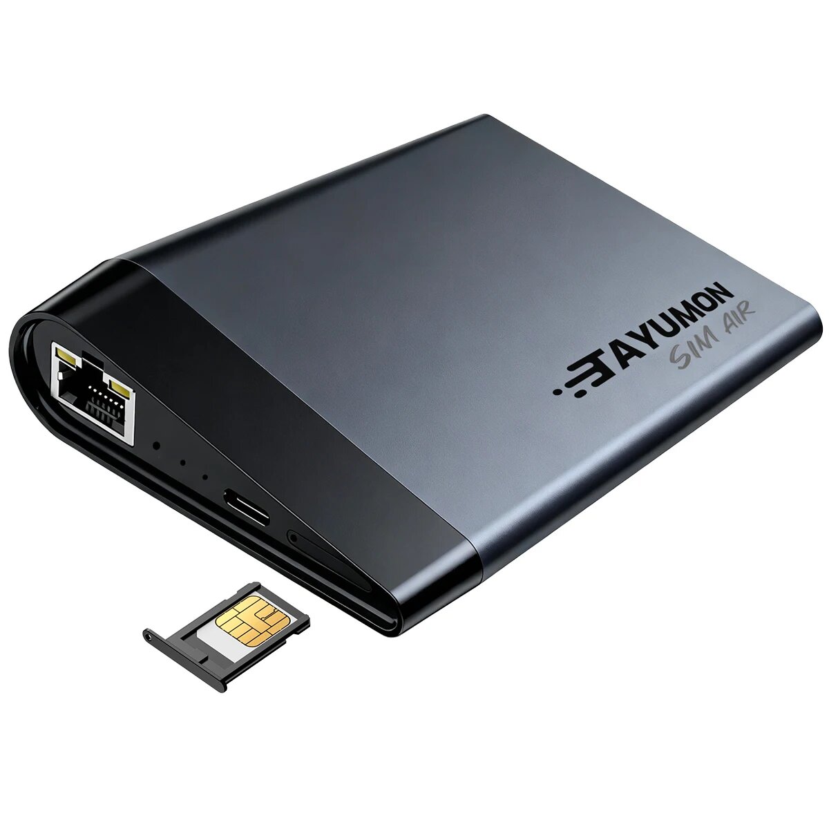 Сетевой SIM-адаптер TAYUMON SIM Air 4G, бесплатная плата за роуминг, двойная карта, Grey color