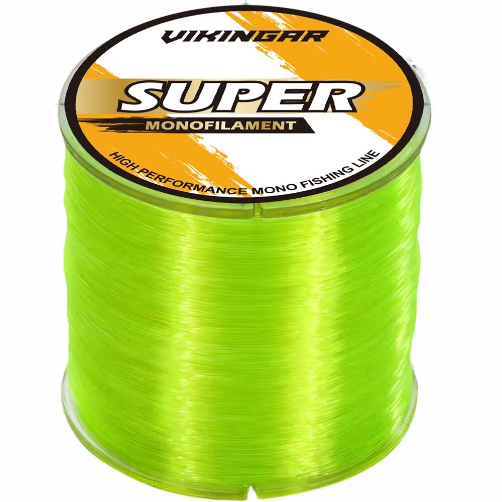 Vikingar нейлоновая леска 500 м 0,6-8,0 (3LB-29LB) для морской Зеленый, 500M-4.0-0.325MM, yellow
