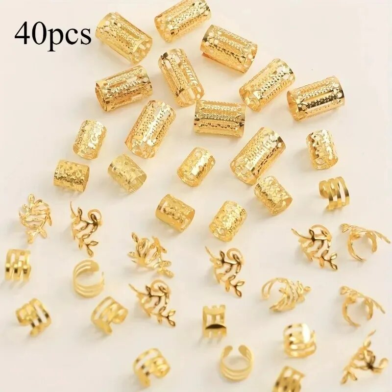 Кольца для дредов, 40шт, Gold-A