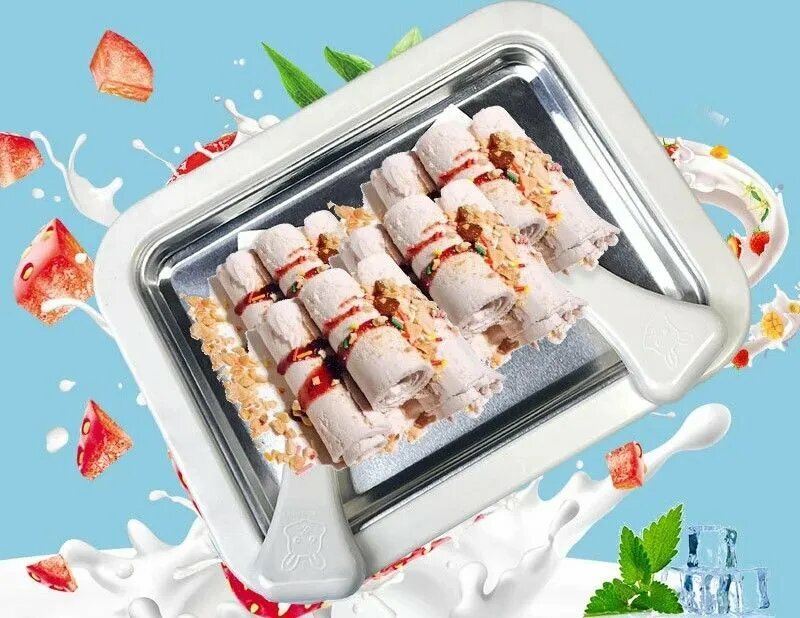 Аппарат для приготовления летнего мороженого, бытовой инструмент из нержавеющей стали для размешивания жареного мороженого, йогурта, жареного льда