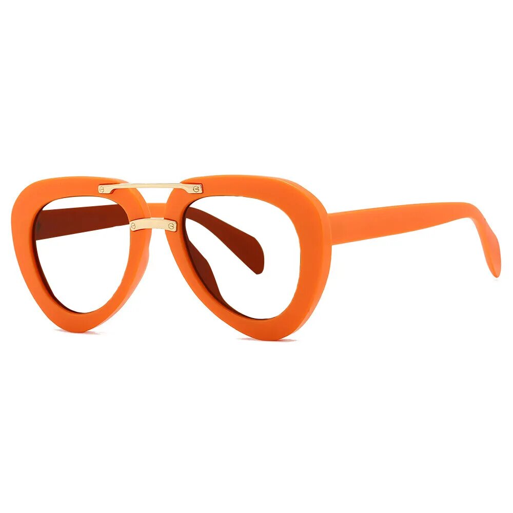 Оранжевые ретро овальные очки для чтения +250 C2Orange