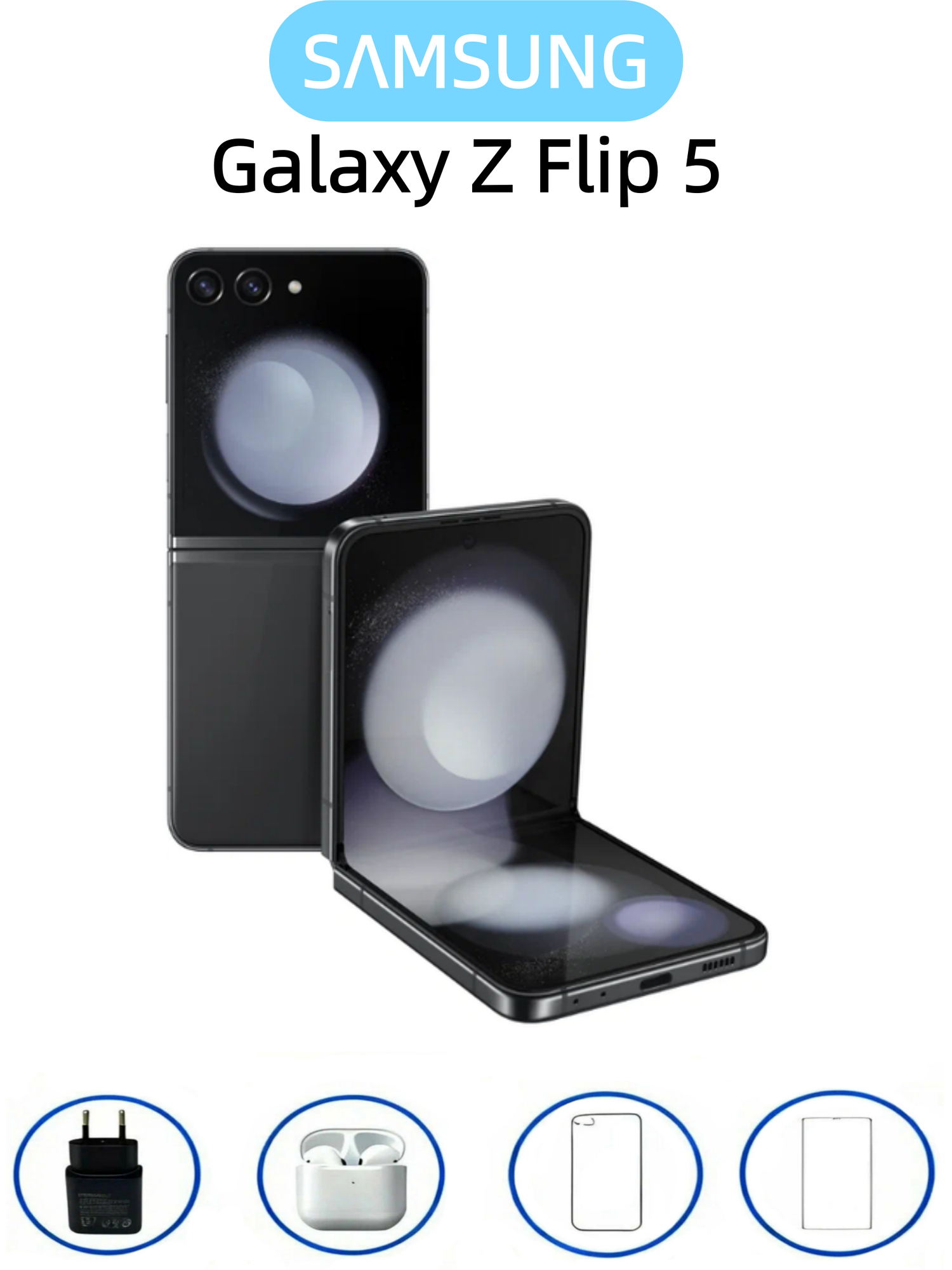 Смартфон Samsung Galaxy Z Flip5 8/256 ГБ, nano SIM черный