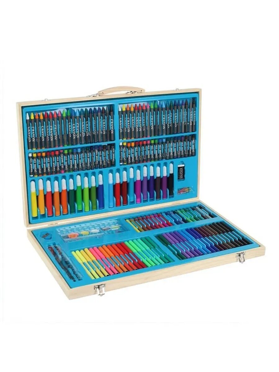 Набор для рисования в деревянном чемоданчике