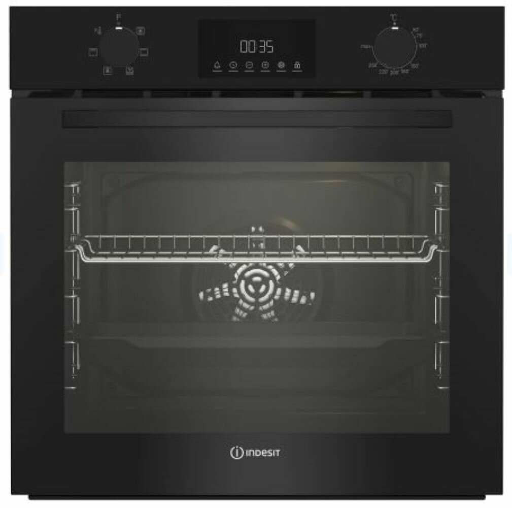 Конвекционный духовой шкаф Indesit IBFTE 2434 BL в черном цвете на 72л