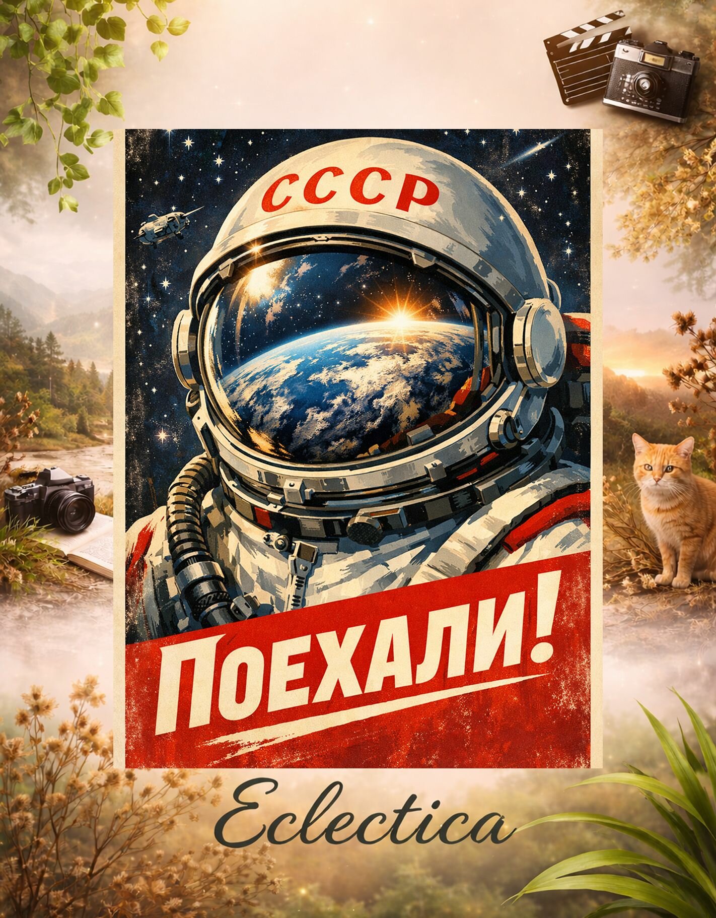 Постер "Поехали", 29.7х42см, А3, глянцевый