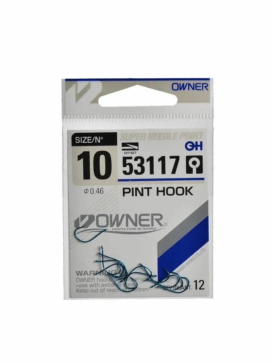 Крючки рыболовные OWNER Pint Hook 53117 № 10