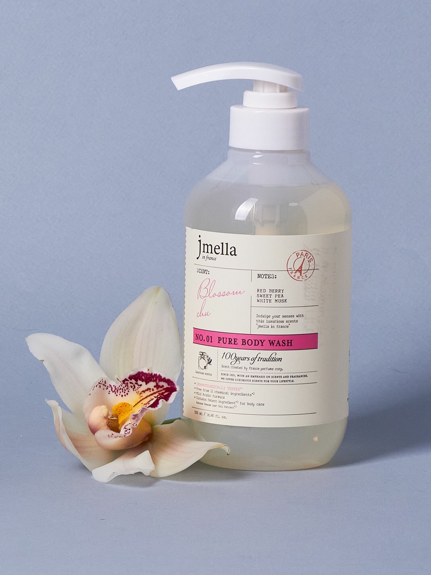 Jmella Гель для душа парфюмированный "Клюква белый мускус" 500 мл In France Blossom Chu Body Wash