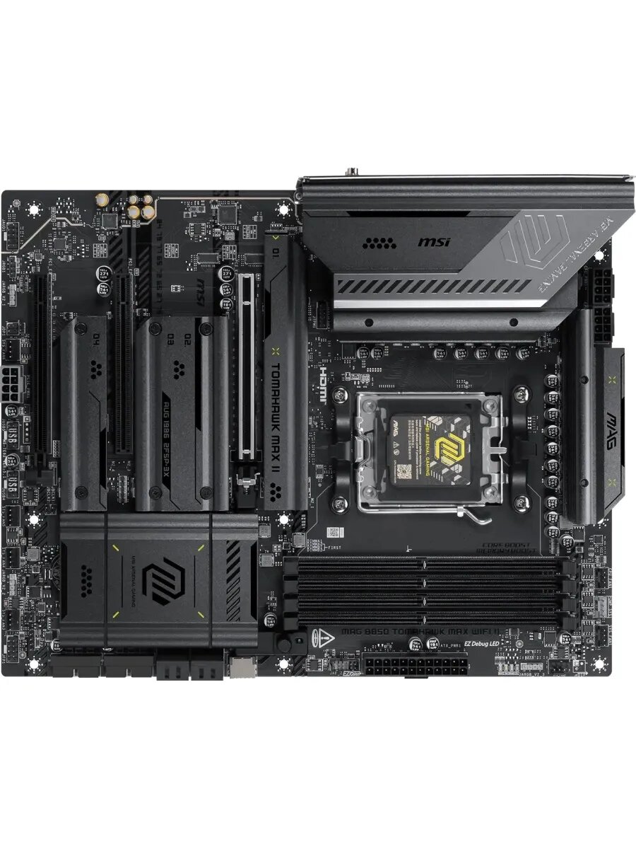 Материнская плата MSI MAG B850 TOMAHAWK MAX WIFI II Socket AM5 AMD B850 4xDDR5 ATX AC`97 8ch(7.1) 5Gigabit RAID+HDMI