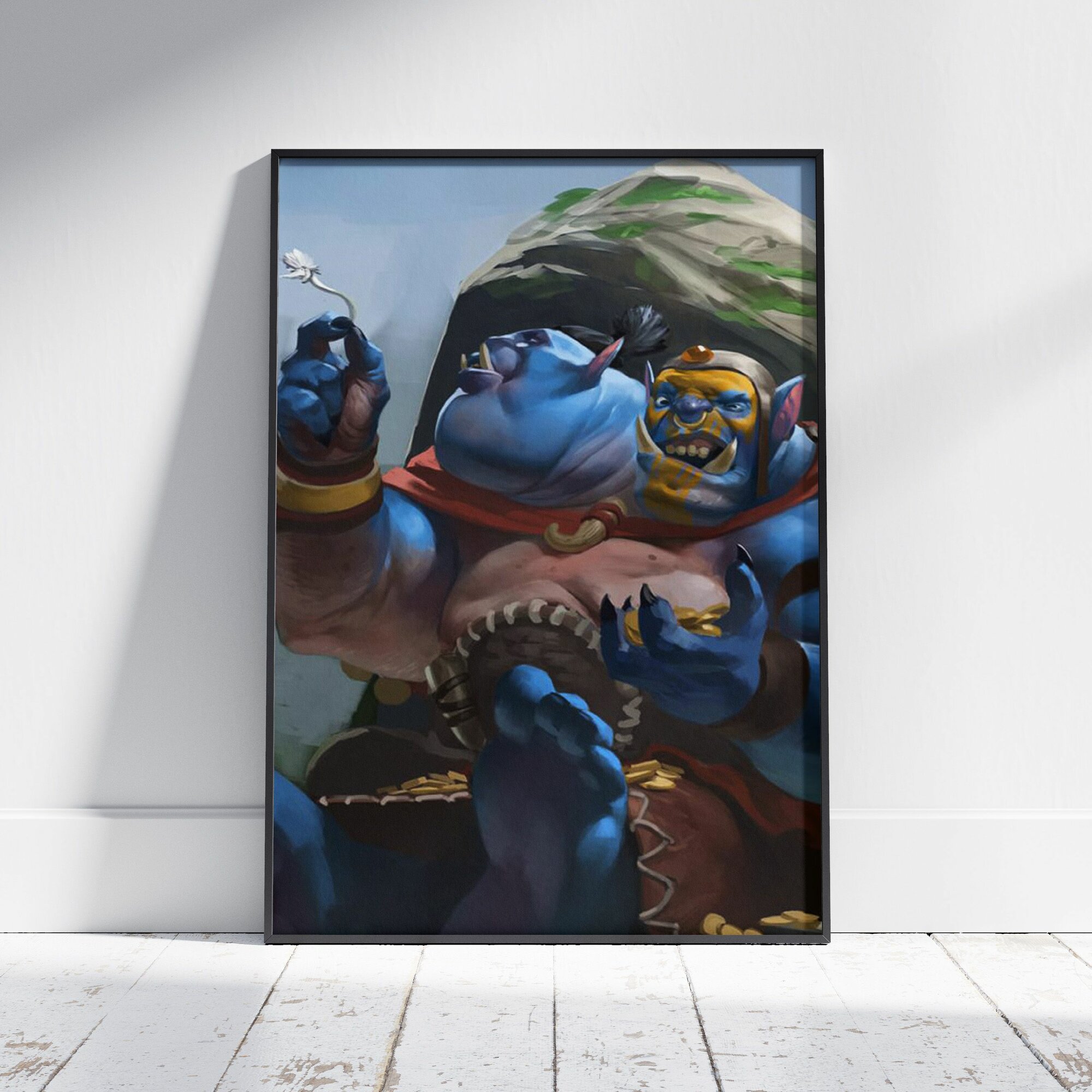 Плакат на стену для интерьера Dota 2 (Ogre Magi 2) - Постер по игре формата A3 (30х42 см)