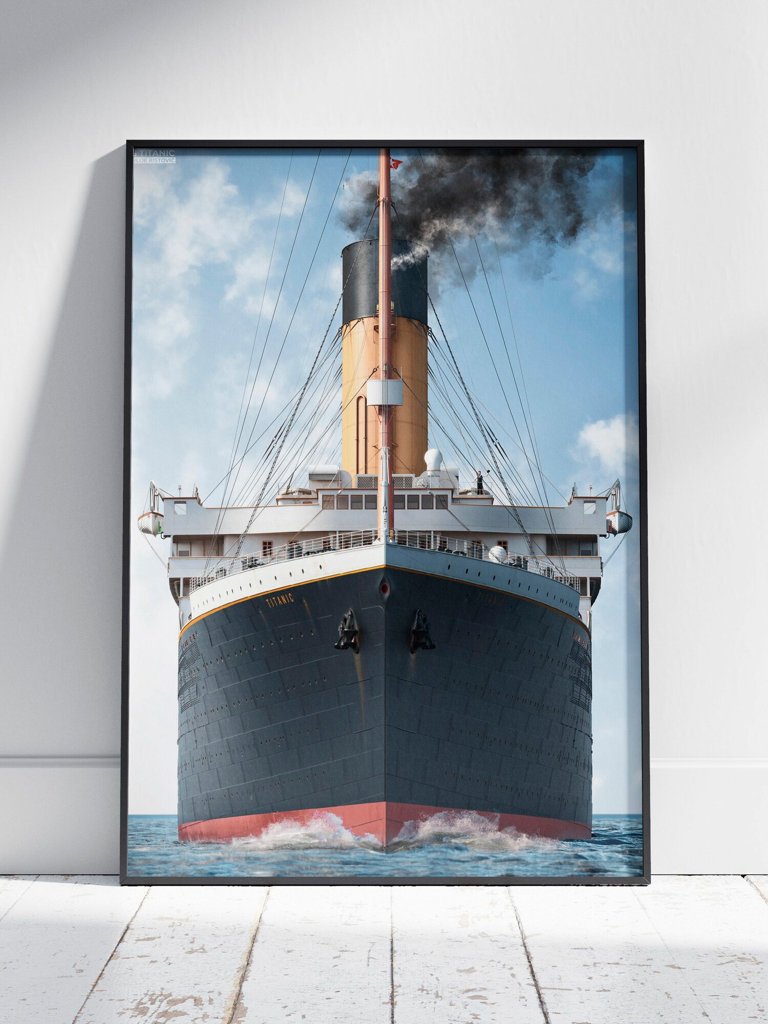 Плакат на стену для интерьера Транспорт и техника (RMS Титаник - RMS Titanic 2) - Постер по машине формата A4 (21x30 см)