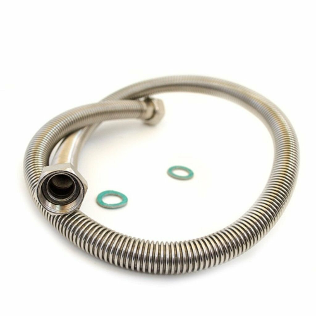 Подводка для газа ELKA 1/2 дюйма 1 метр сильфонная гайка-гайка (г-г) для газового оборудования и плит