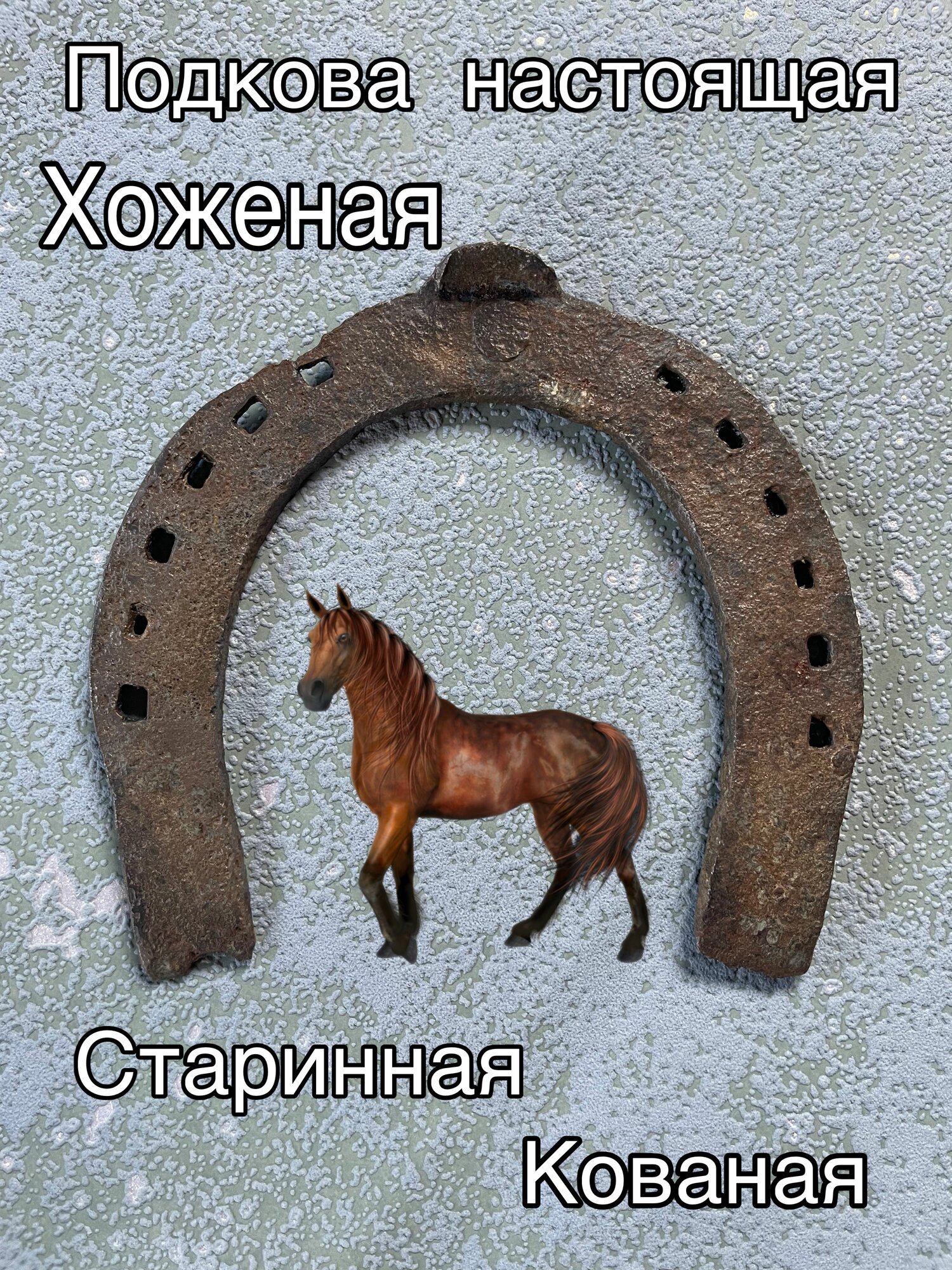 Подкова настоящая, хоженая. Оберег