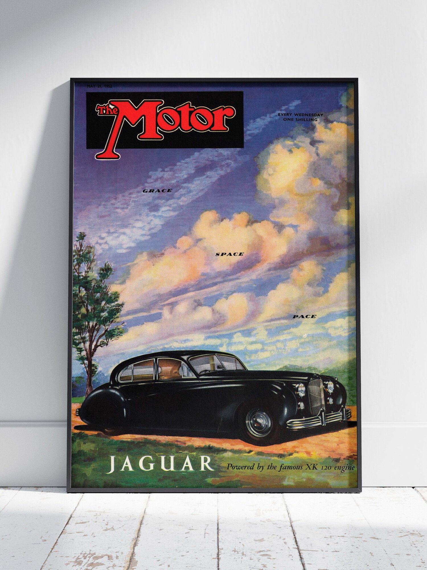 Плакат на стену для интерьера Марки Машин (Ягуар - Jaguar 1) - Постер по автопроизводителям формата A4 (21x30 см)