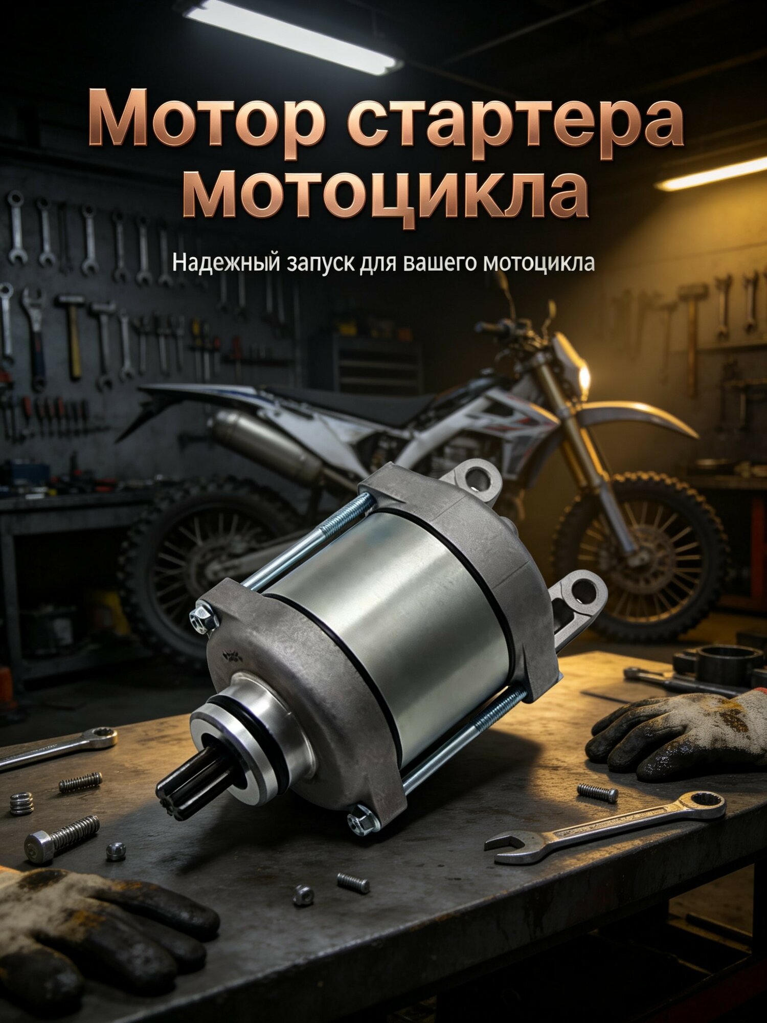 Мотор стартера мотоцикла 79240001000, совместимость с моделями KTM 250/350 и Husqvarna FE/FC для XC-F EXC-F SX-F, металлический серебристый