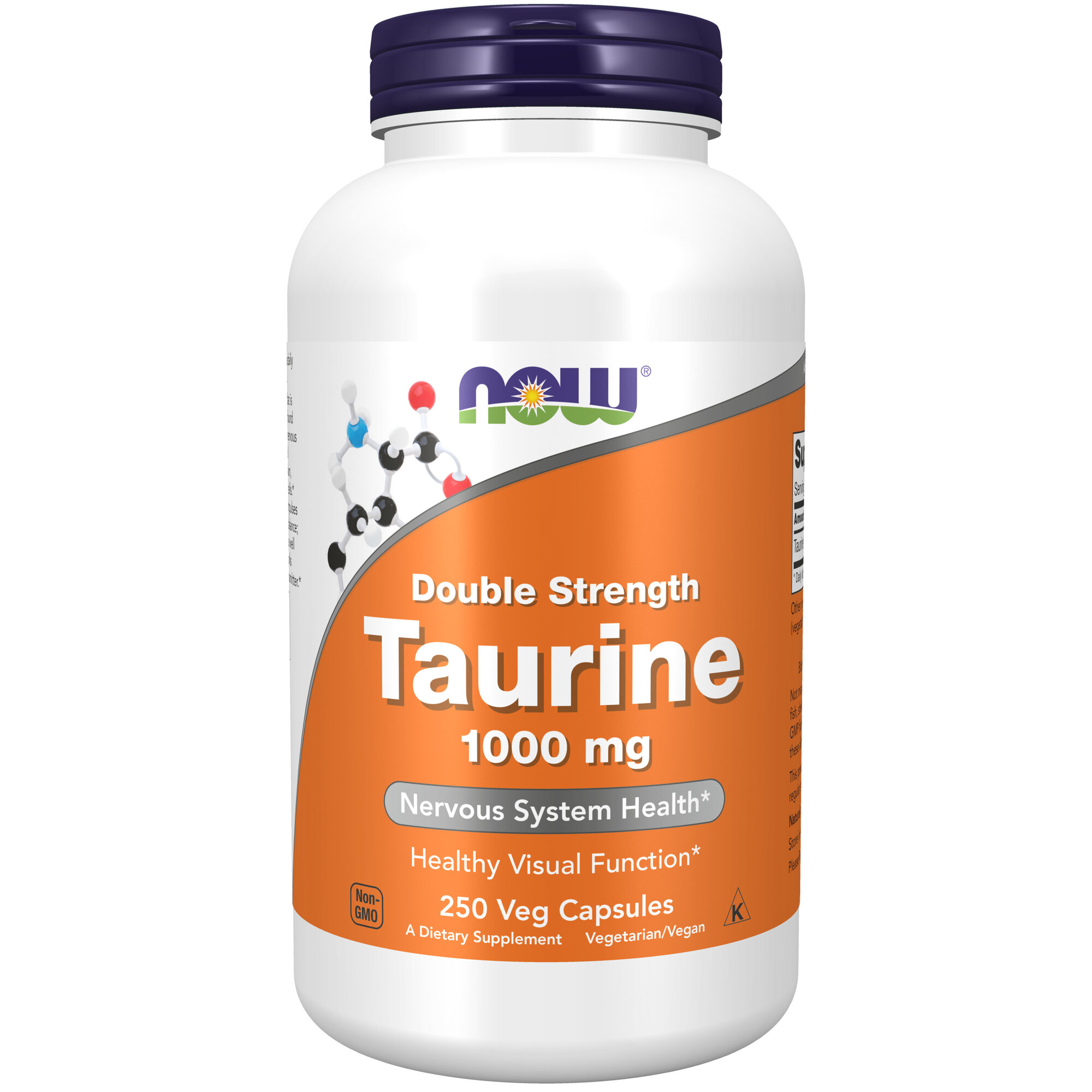 Спортивное питание NOW Taurine, аминокислоты, для мышц, нервной системы, энергии, выносливости, 250 капс