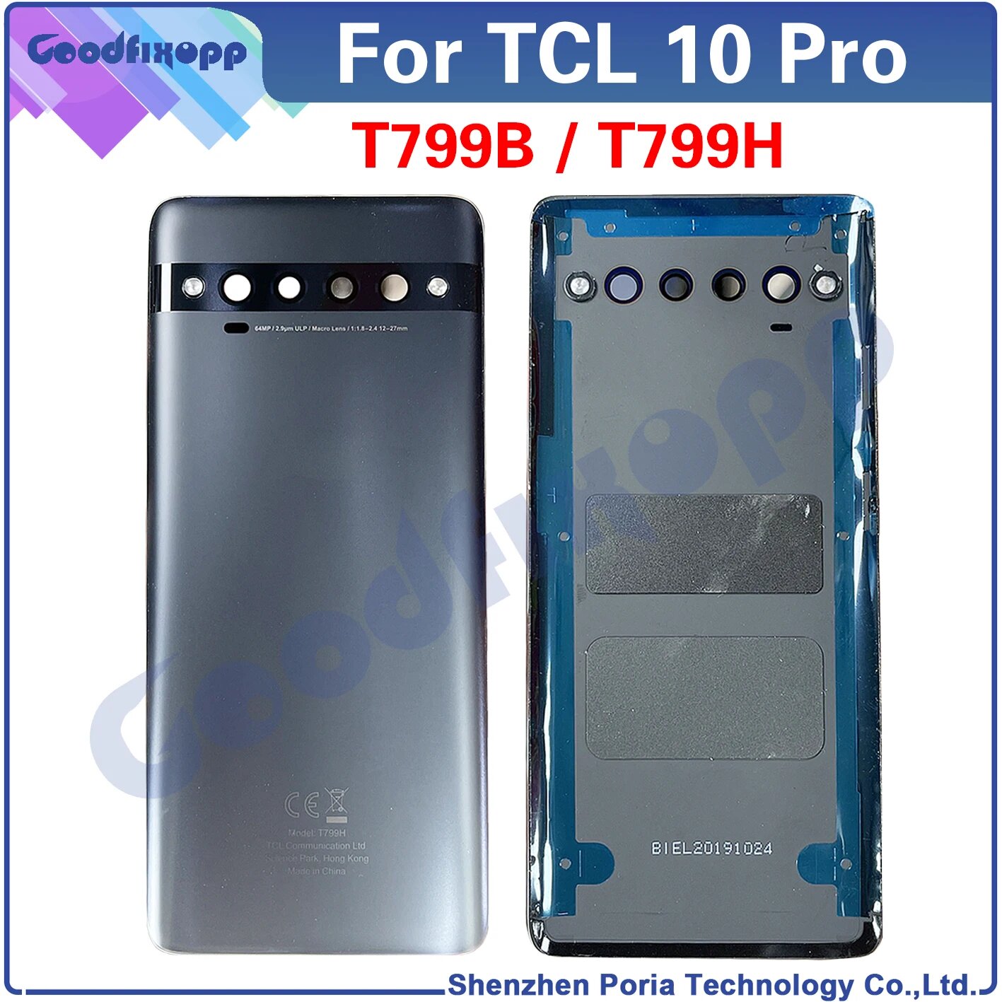 Задняя крышка TCL 10 Pro T799B/T799H Gray