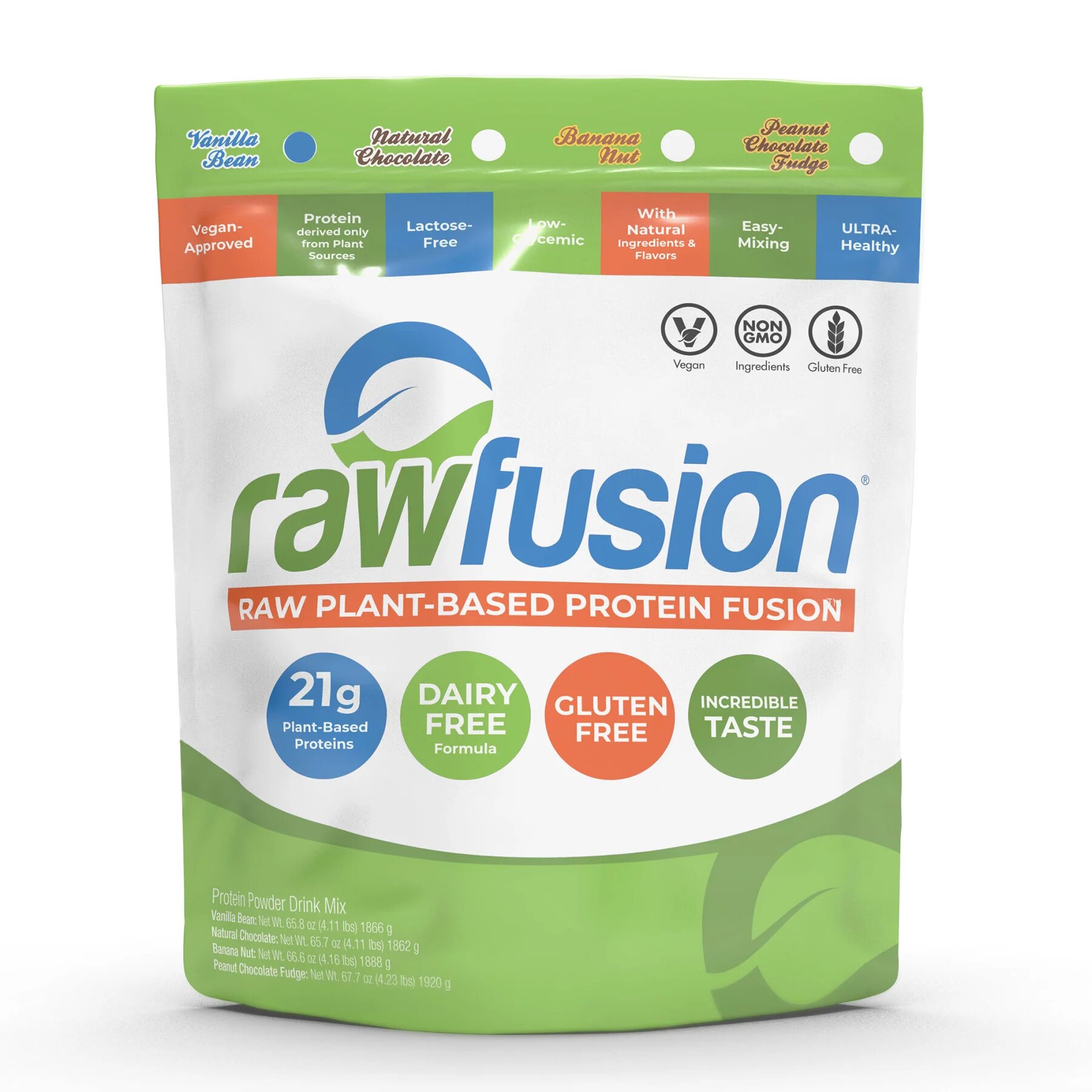 Протеин S.A.N, Raw Fusion Vanilla, растительный, банка, 930 ваниль г