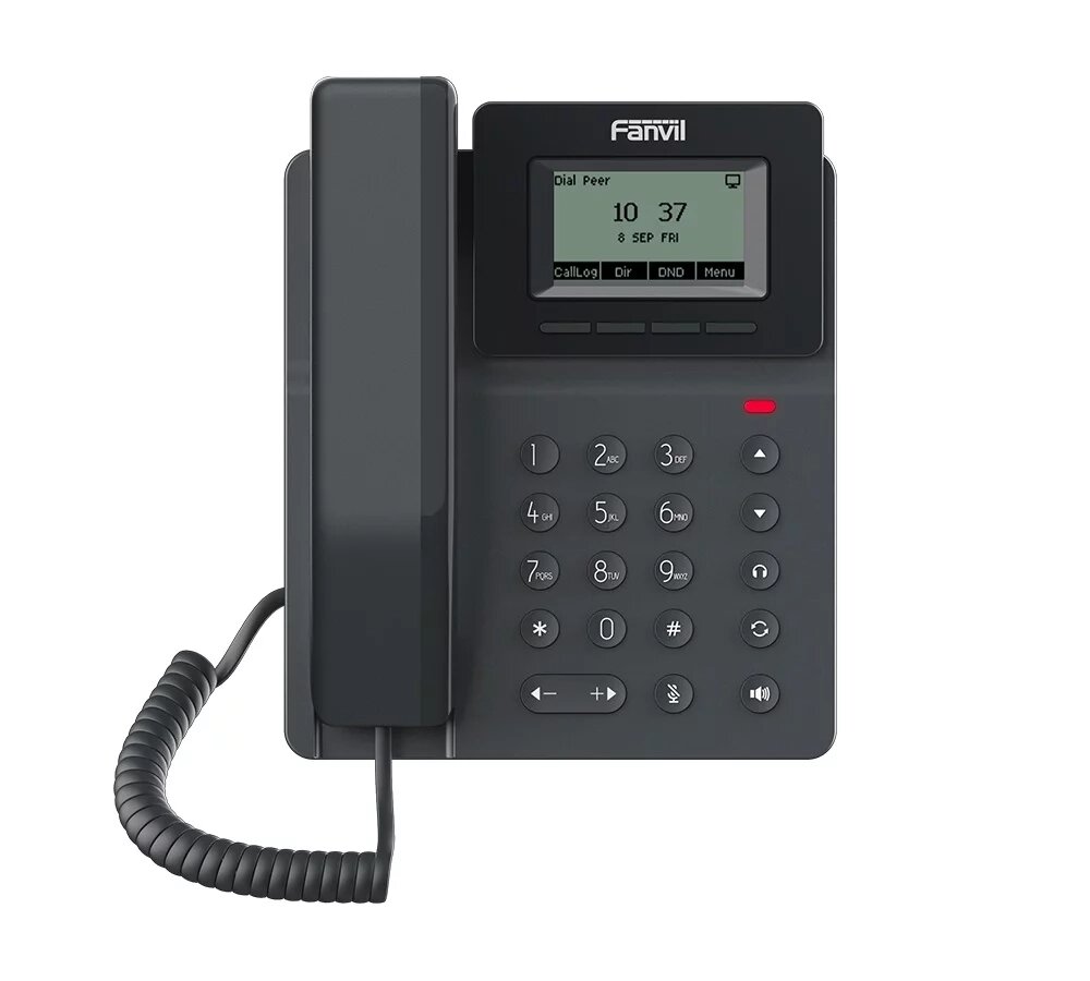 SIP телефон Fanvil V50P, 2 SIP-линии, 2.3" матричный дисплей, PoE, блок питания