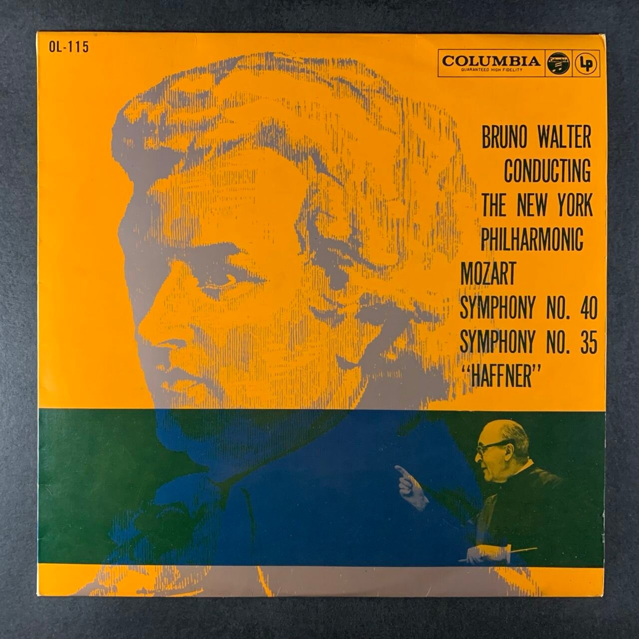 Mozart, Bruno Walter Conducting The Philharmonic-Symphony Orchestra Of New York - Symphony No. 40 In G Minor K. 550 / Symphony No. 35 In D Major K.385 Haffner (б/у виниовая пластинка, LP)