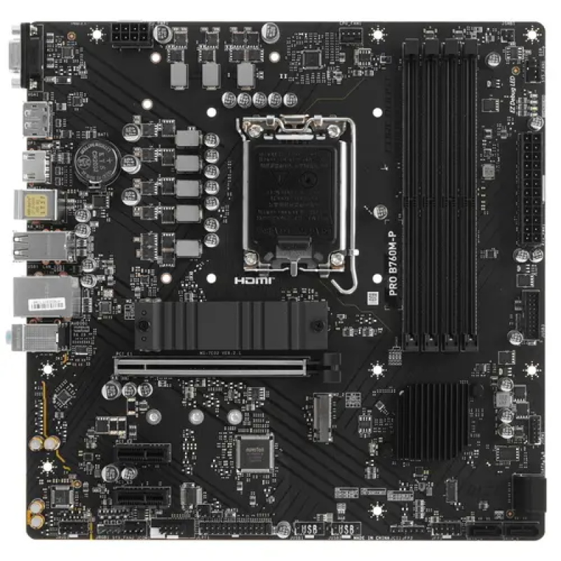 Материнская плата MSI PRO B760M-P, сокет LGA1700, поддержка RAM до 192ГБ