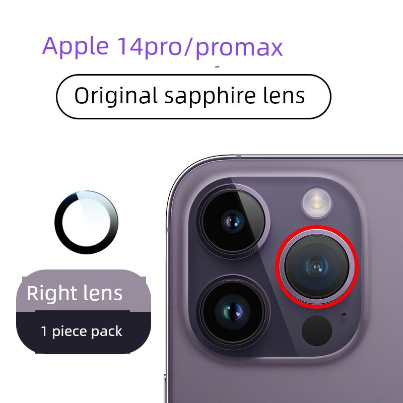 Оригинальная замена стекла камеры для iPhone 14 Pro/14 Pro Max, правая сторона, 1 шт. (OEM качество)