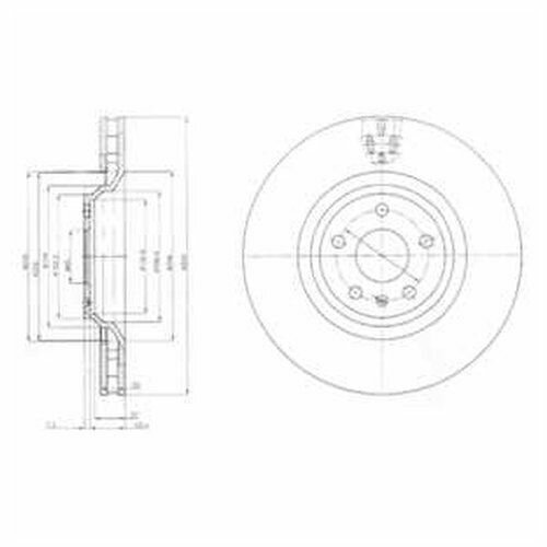 Диск тормозной Delphi BG9054 для Audi A3, TT