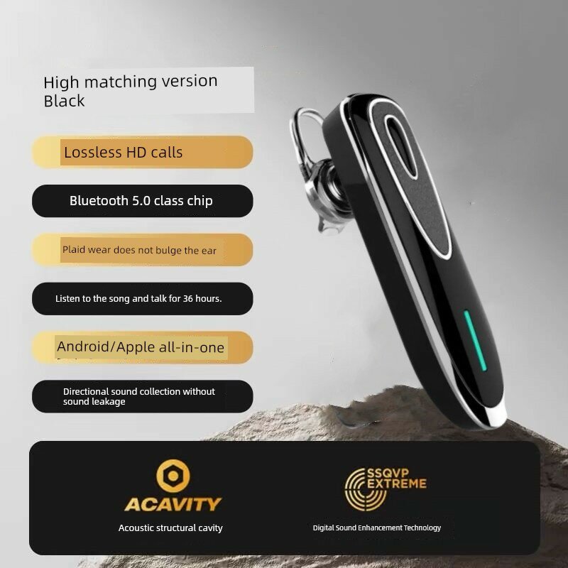 Harling K1 Беспроводные наушники с шумоподавлением Bluetooth вставные с креплением на ухо длительный срок работы черные