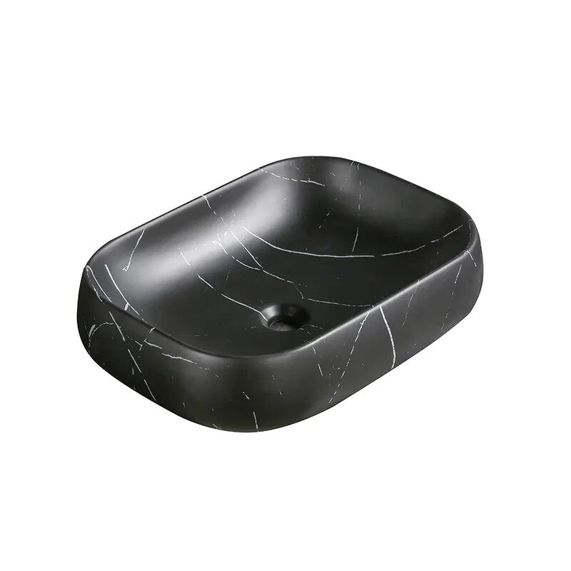 Накладная раковина Cerutti Spa CR0086 MMB1 56,5x42 мрамор матовый черный /9544