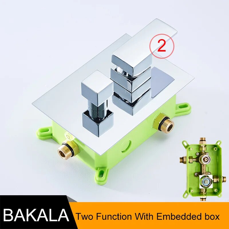 Одно/два/три/четырехходовое мужское резьбовое устройство смеситель для ванны с душевой внешней краном смесителем для душа в ванной комнате — двухходовый хром