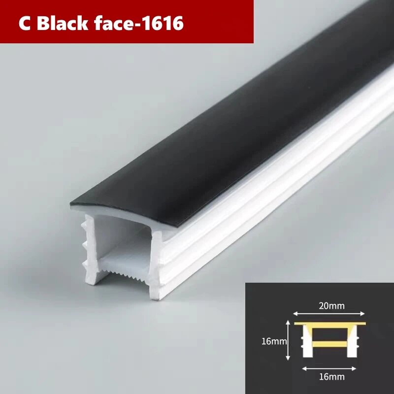 Черная гибкая силиконовая неоновая трубка с LED, водонепроницаемая силиконовая лента, лента в виде веревки, свет для оформления гостиной, линейная лампа 1616 2020 3020