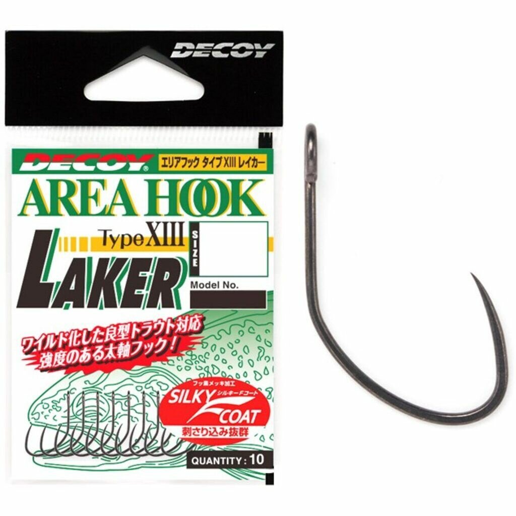Крючок Decoy форелевый одинарный AH-13 AreaHook type X III Laker #8