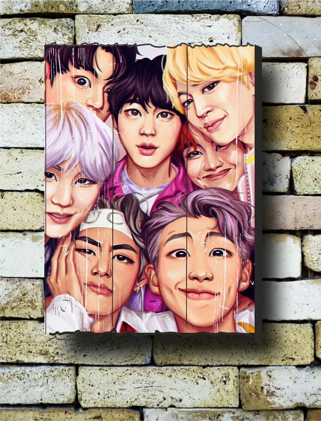 Картина на досках "K-POP. К-ПОП. BTS 1"