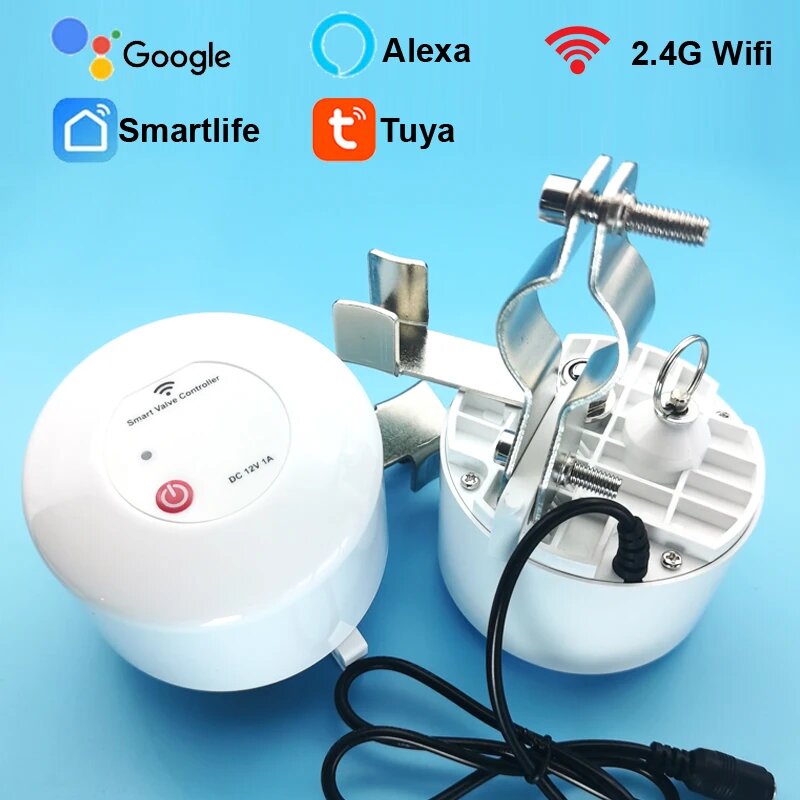 Электромагнитный клапан для воды и газа Tuya Smart WiFi с автоматическим управлением и таймером ON/OFF, для труб DN15 DN20, поддерживающий голосовое управление Alexa и Google Assistant, дистанционное управление