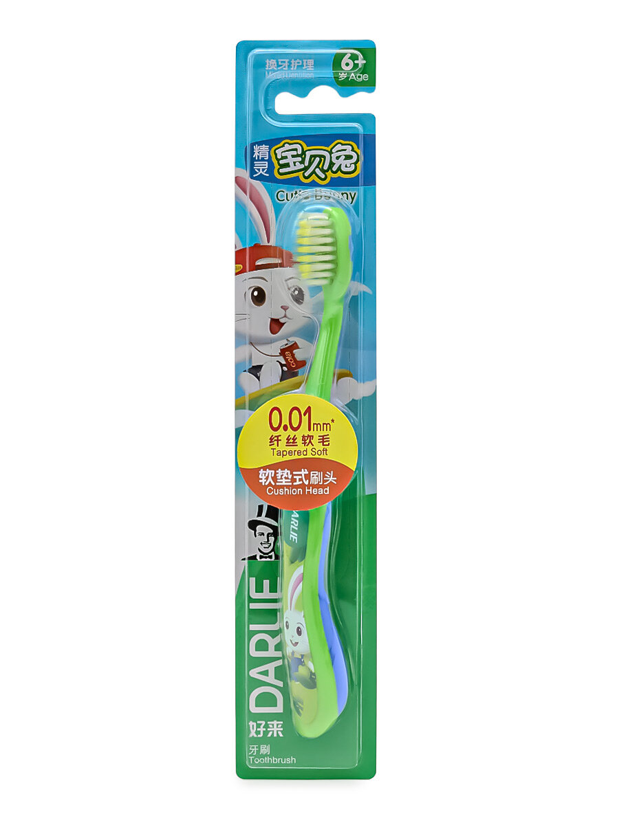 Darlie Зубная щетка детская от 6+ лет Children's Toothbrush Baby Rabbit, 1 шт