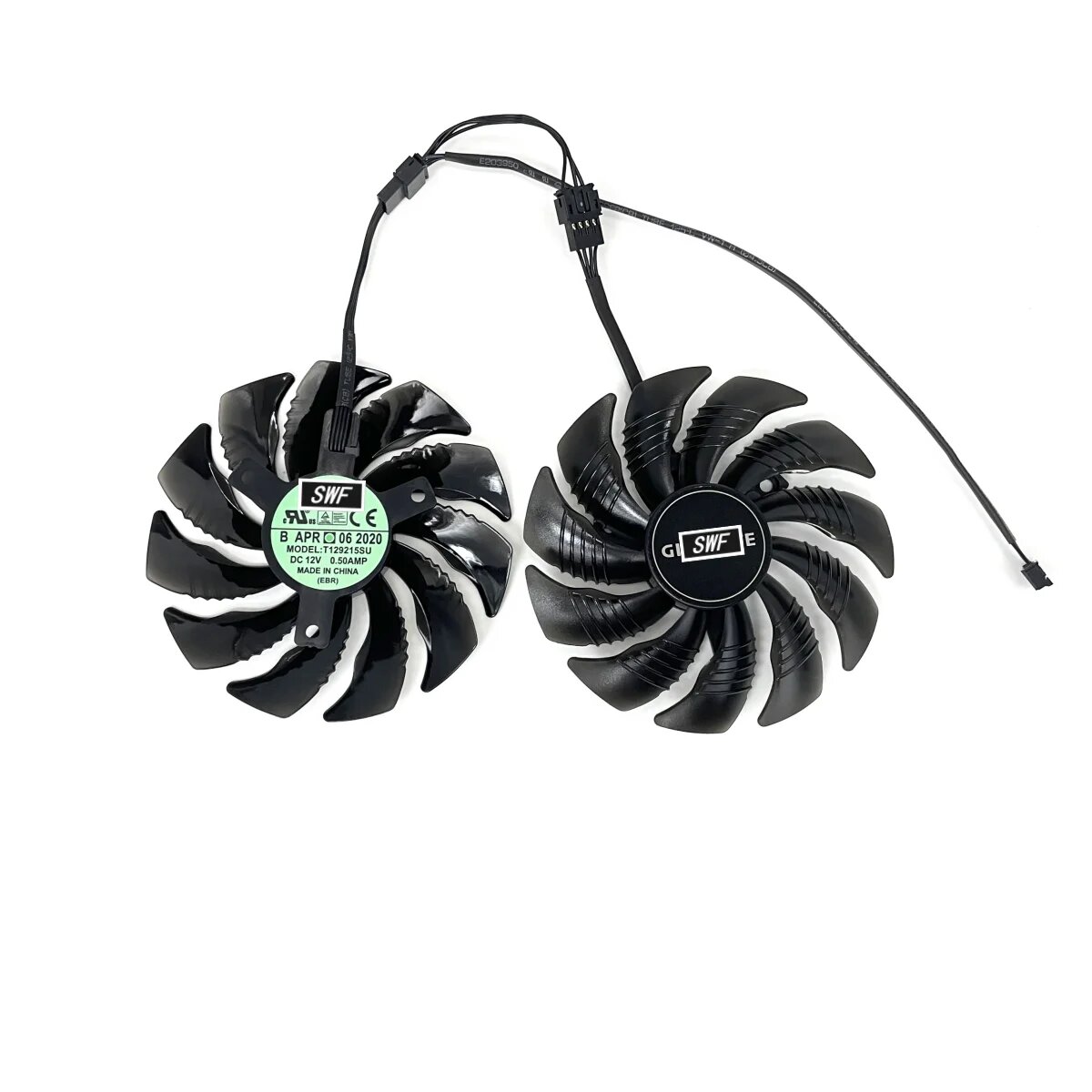 2-Fan T12 Черный вентилятор охлаждения для Gigabyte GTX 1650/1660