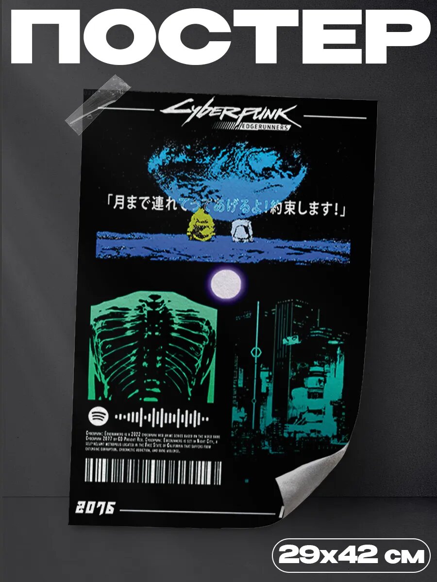 Постеры на стену интерьерные Cyberpunk Edgerunners