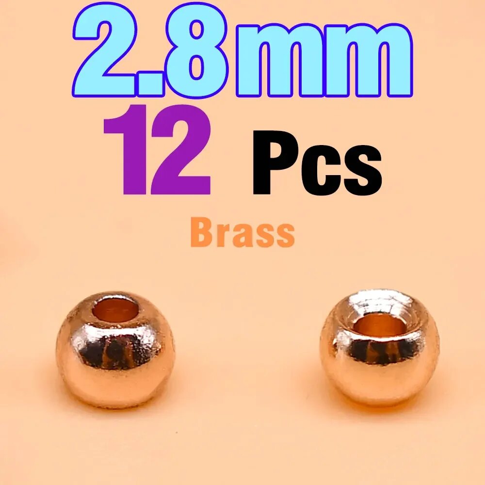 Набор бусин MNFT для вязания мух 12 шт. Brass 2.8mm
