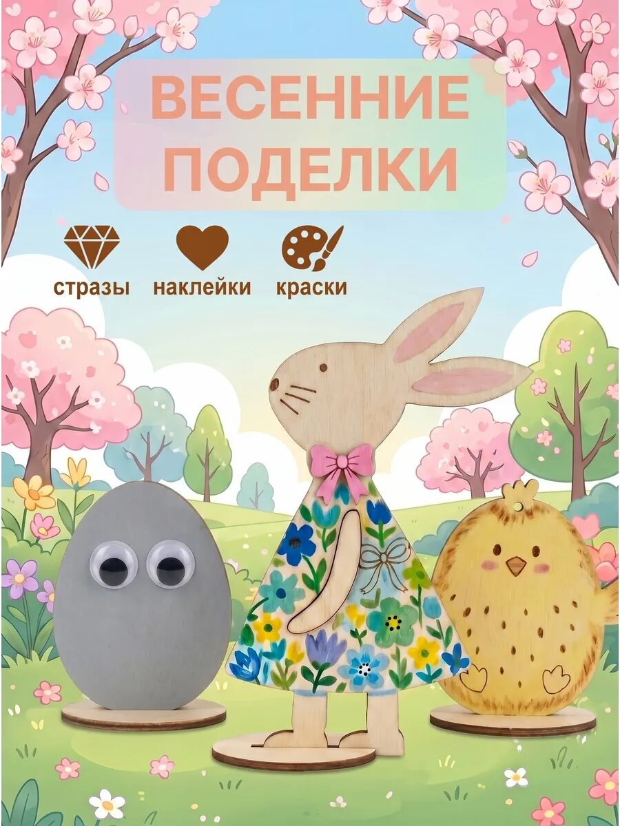 Набор для творчества HappyLine "Весенняя мастерская", поделки на выпускной в садик, подарок для ребенка 5+