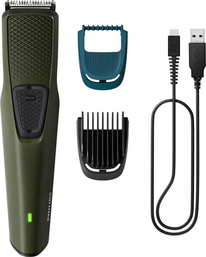 Триммер для бороды Philips BT1230/18,2 насадки, usb зарядка, аккумуляторная.