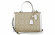 Сумка Coach Zoe, фактура тиснение, экрю