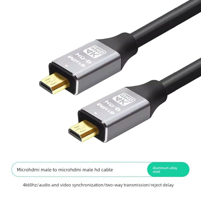 Кабель-адаптер Micro HDMI к Micro HDMI, 4K@60Hz, с алюминиевым корпусом, длина 1.5 м для мониторов