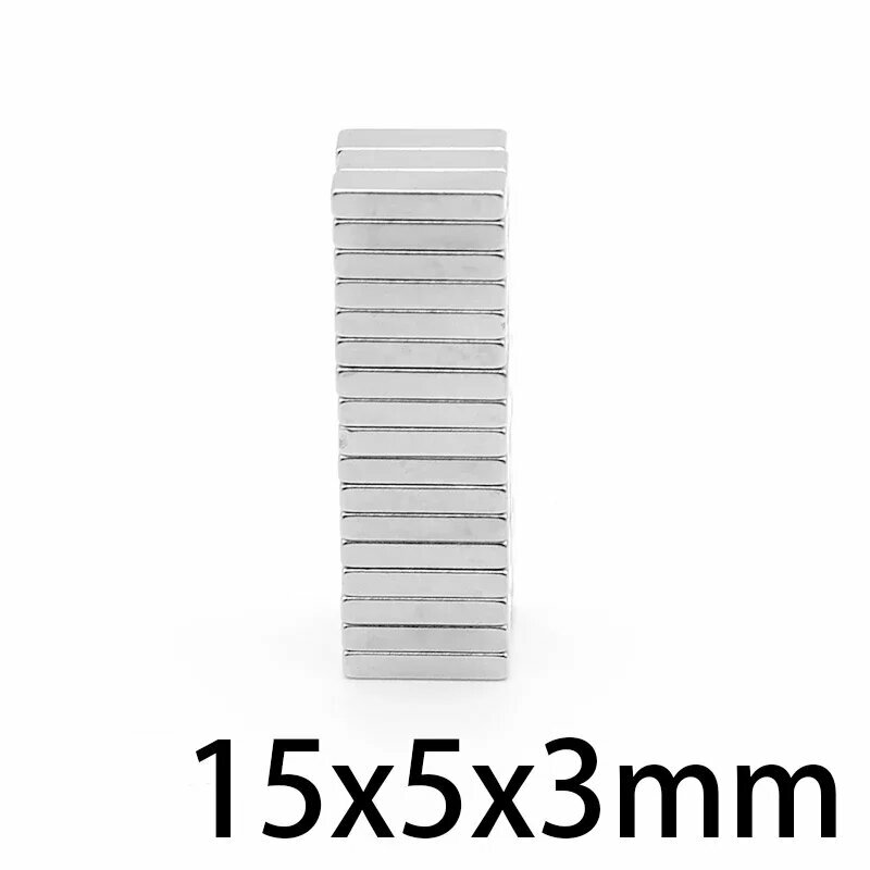 Магниты неодимовые 15x5x3 мм, цвет 20PCS