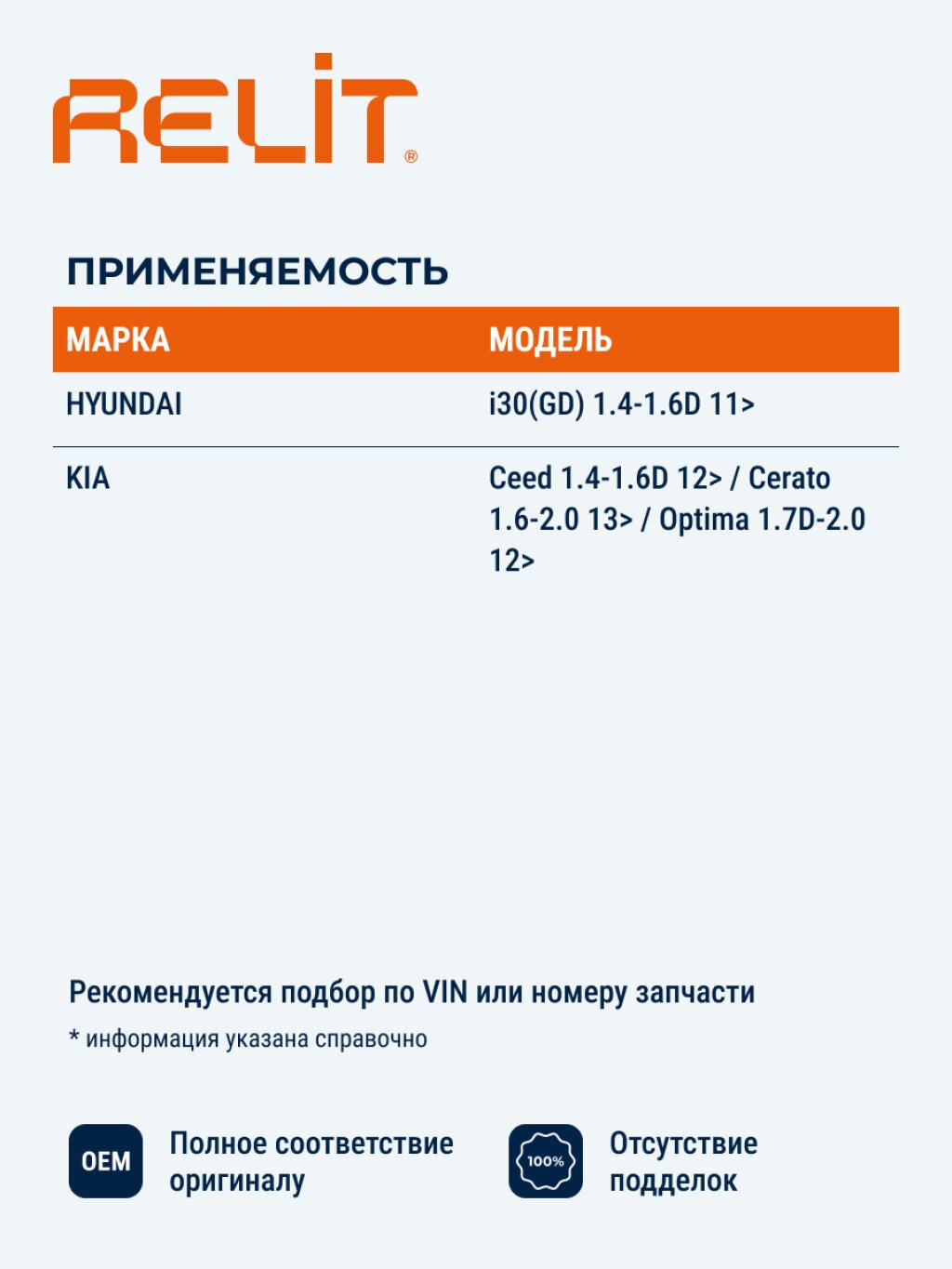 Колодки тормозные дисковые передние керамические RELIT RB1403