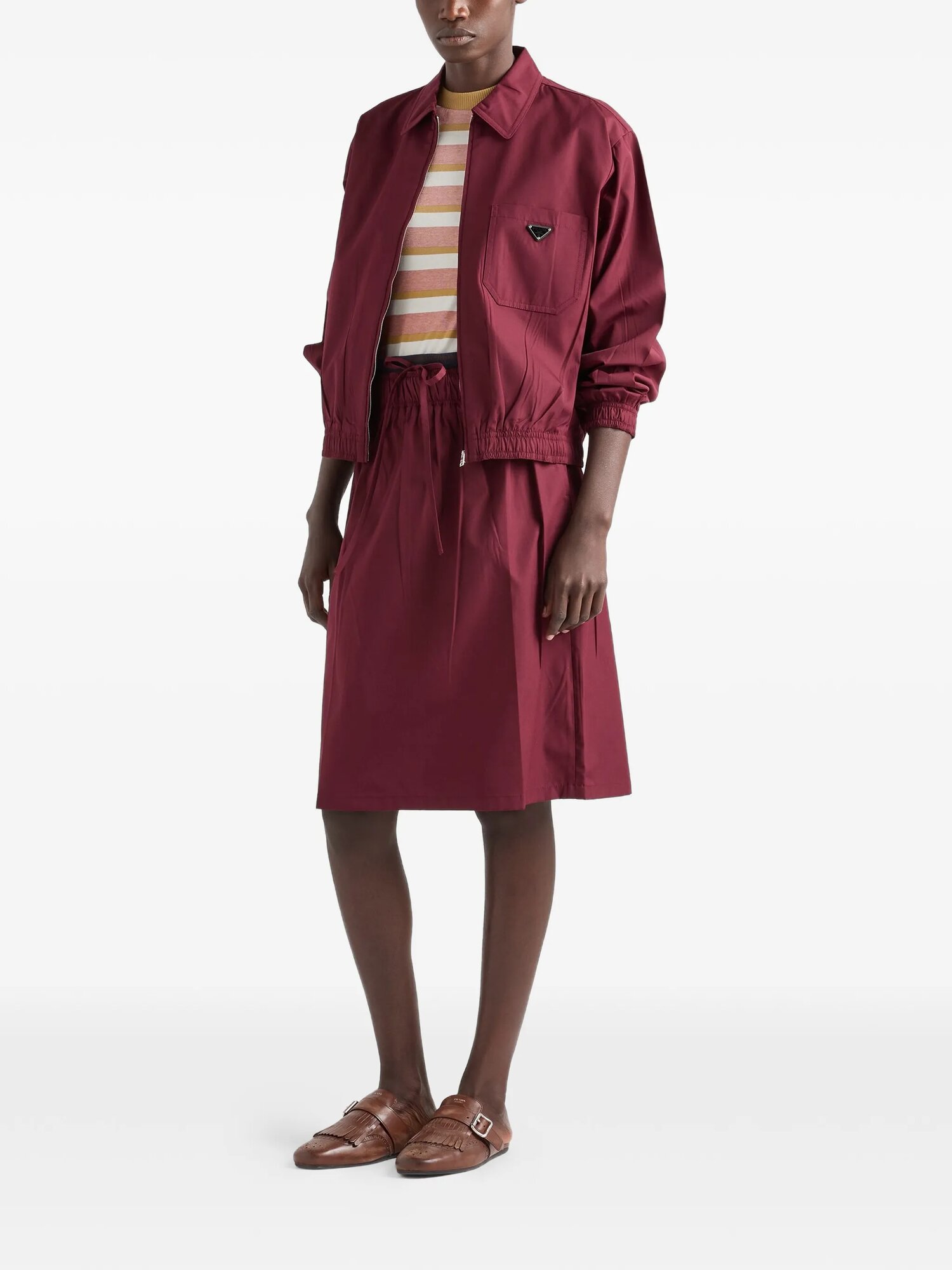 Куртка Prada Poplin jacket, размер 38, red — фото 1