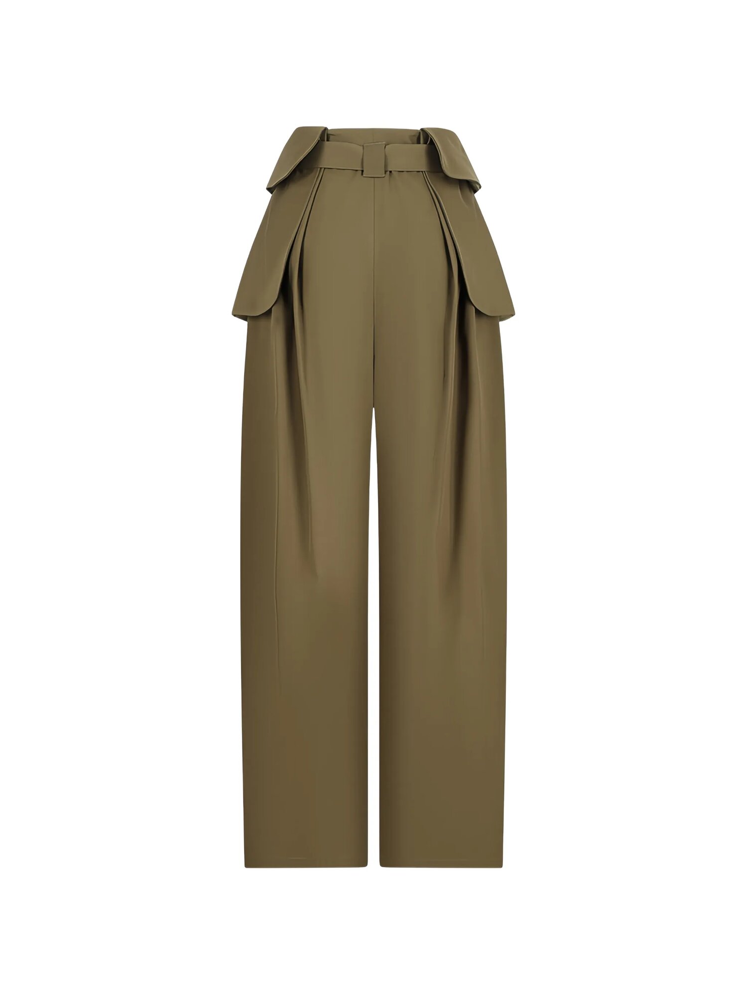 Брюки карго Loewe Belted pleated cargo-pants, размер 36, green — фото 1
