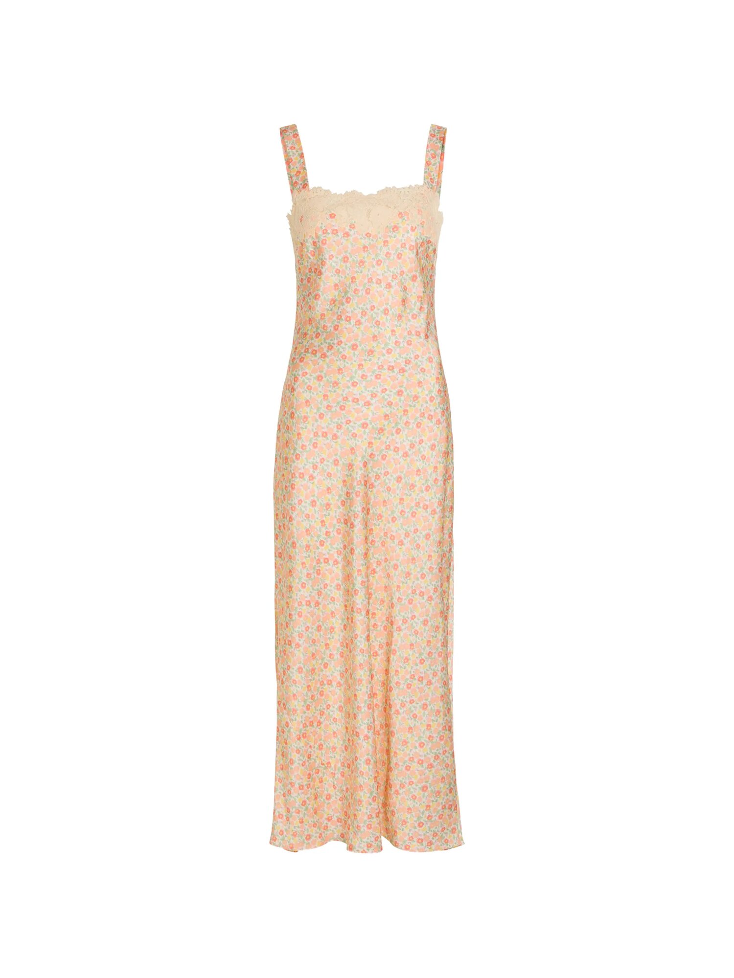 Платье Rosamarie floral-print lace-trim maxi dress
